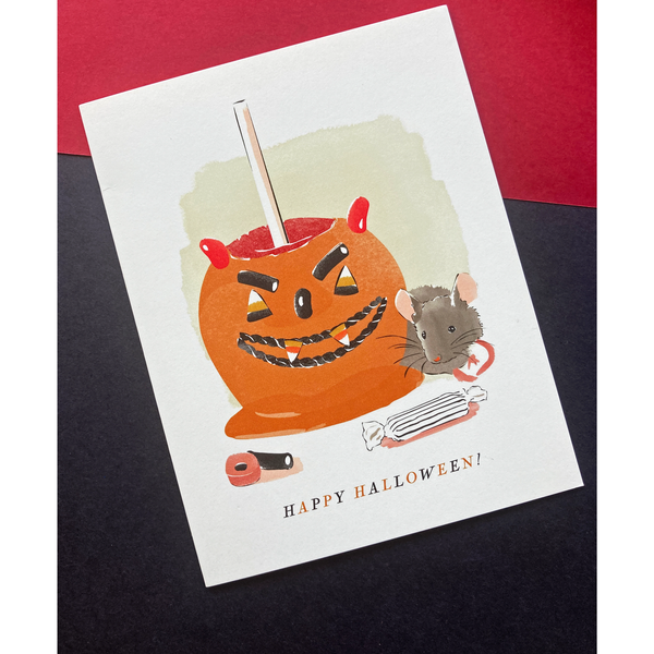 'Candy Apple' Halloween Card – Fluff Alpaca