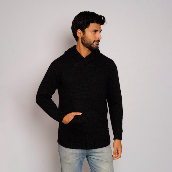 Brian Men's Alpaca Hoodie | Soft Alpaca-Merino Blend Hoodie – Fluff Alpaca