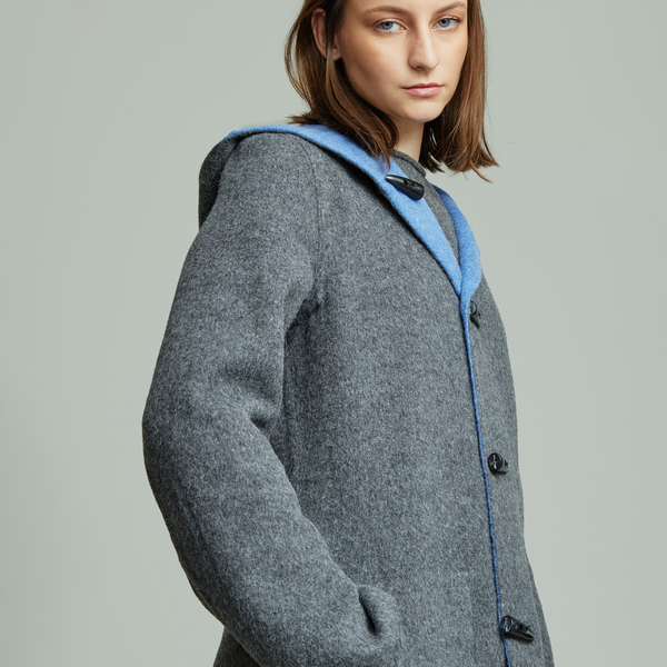 Kuna Alaia Reversible Baby Alpaca Coat | Fluff Alpaca