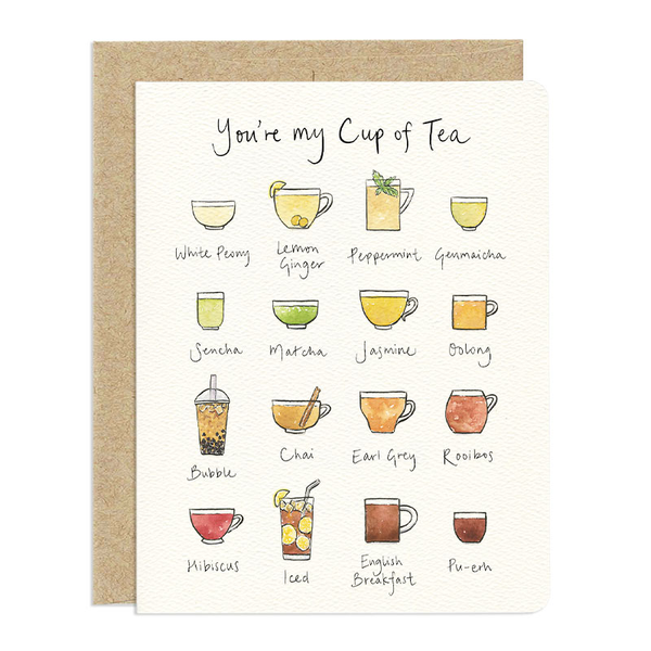 'You're My Cup of Tea' Greeting Card | Fluff Alpaca